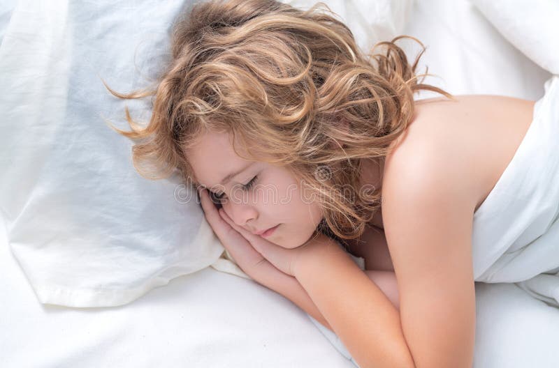 Child Sleep, Napping. Cute Kid Sleeping in Bed. Sleeping Kid Face ...