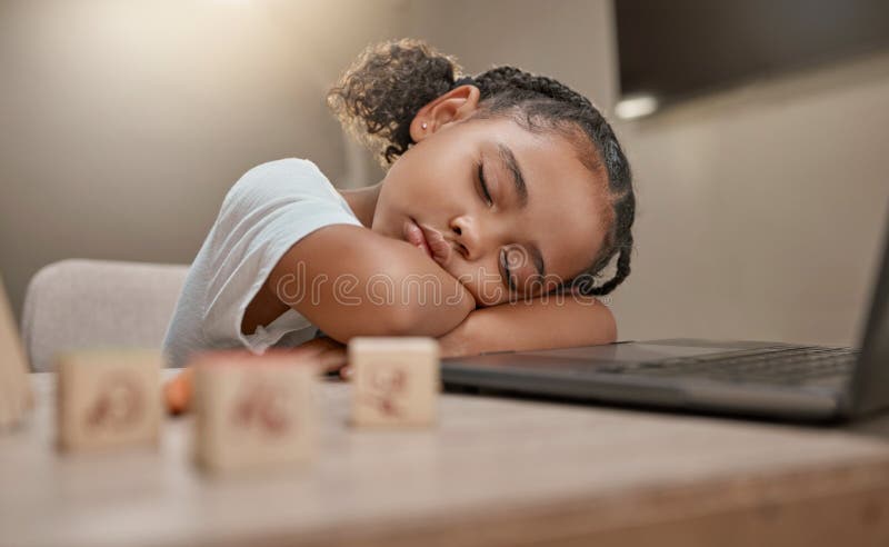 Kid Sleeping At Desk