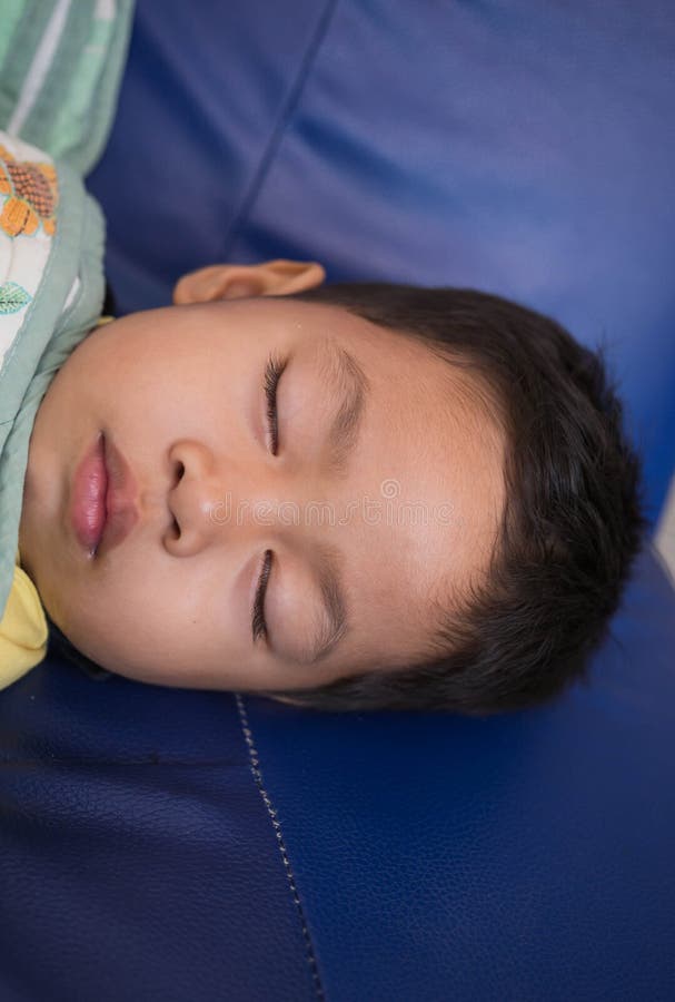 Child sleeping stock photo. Image of blanket, hair, people - 105611010