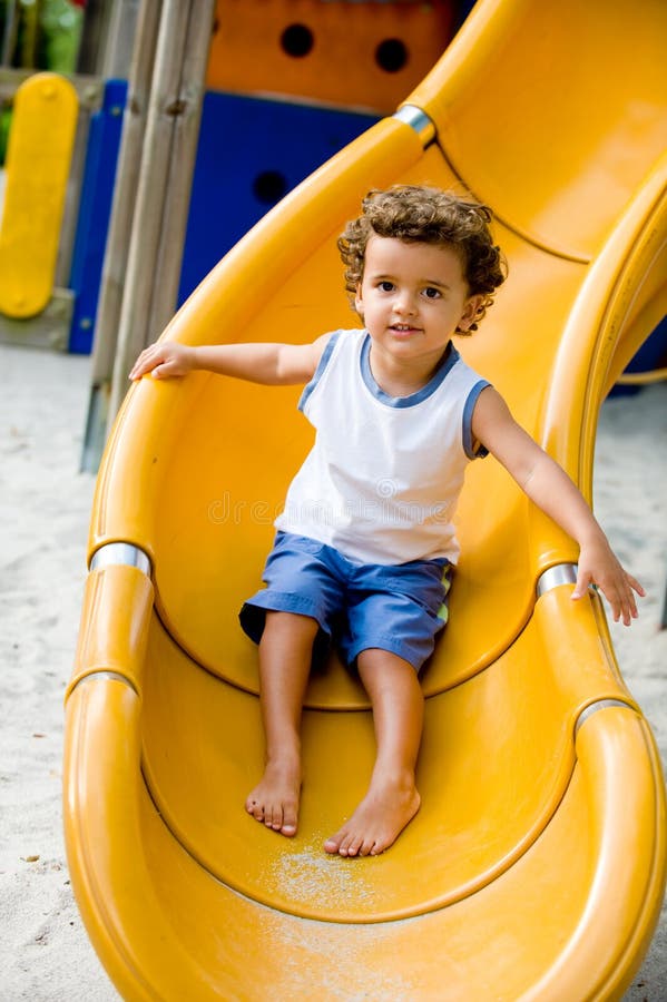 Child On Slide Picture. Image: 5009906