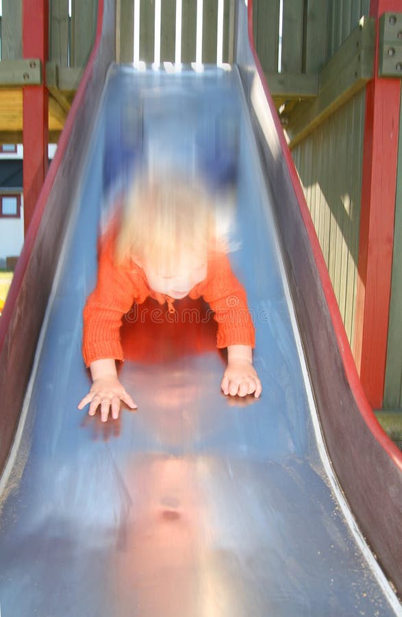 Child slide play stock image. Image of enjoying, baby - 2996335