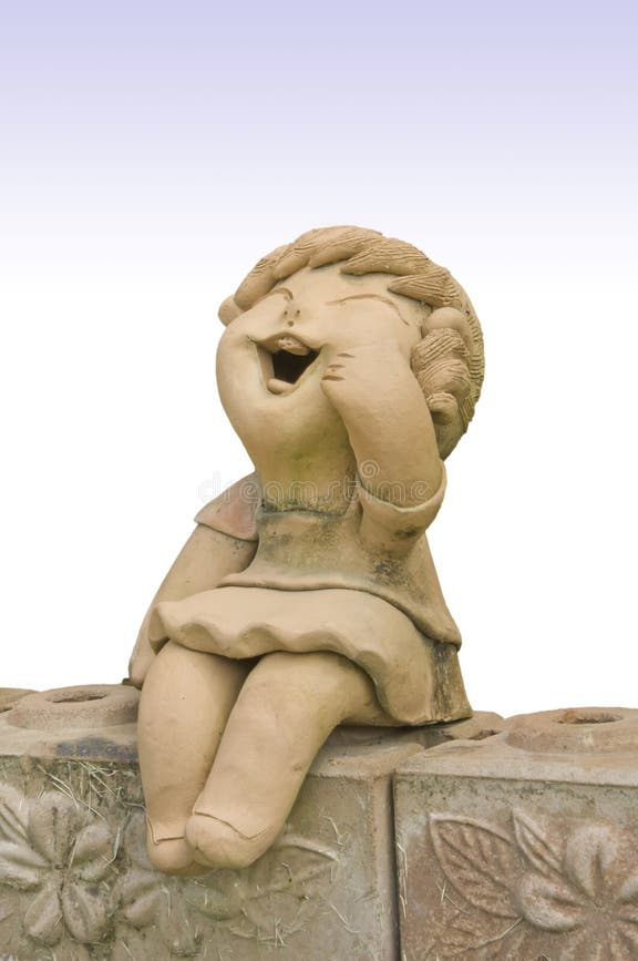 Child smile statue stock photo. Image of craft, doll - 20803540