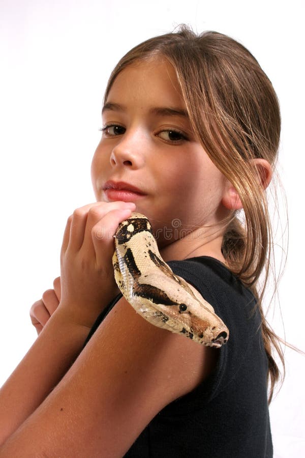 Child and Snake stock photo. Image of control, children - 918924