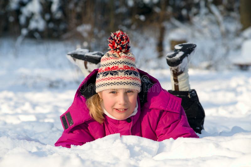 Child in snow stock image. Image of enjoy, seasons, white - 18113313