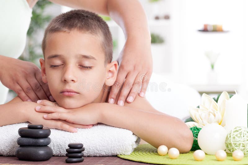 Child spa treatment stock photo. Image of skin, massaging - 44923708