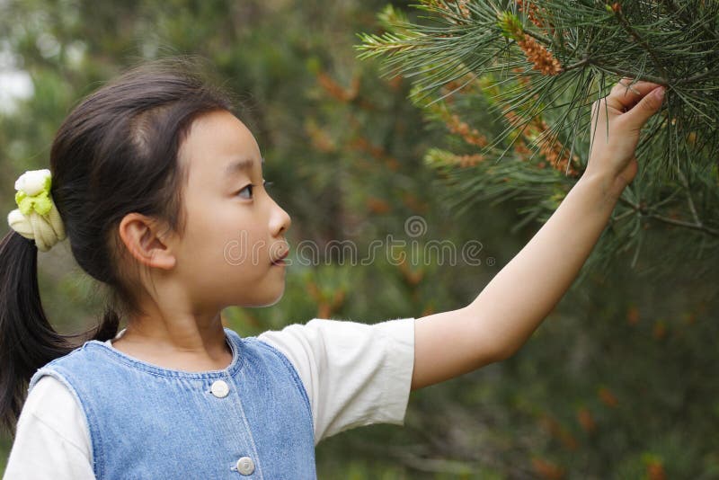 Child in spring stock image. Image of asian, closeup - 24118717