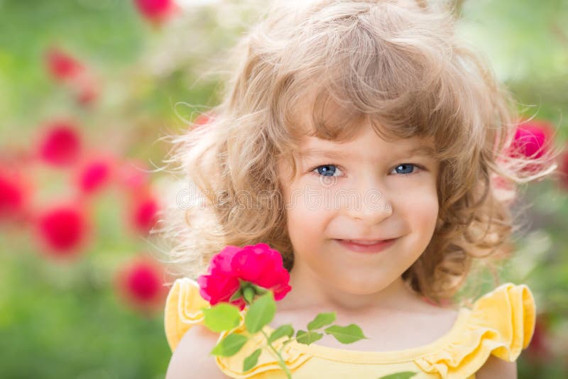 Little Boy on the Spring Meadow Stock Image - Image of flower, spring ...
