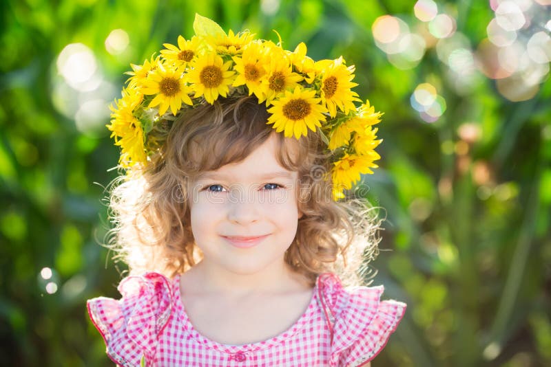 Child in spring field stock image. Image of blurred, summer - 38122481