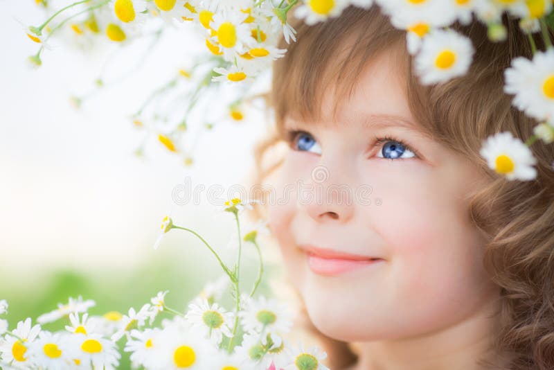 Child in spring stock image. Image of field, people, summer - 38122435