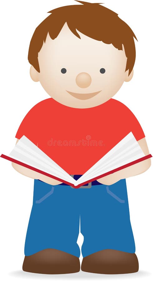 Child Standing Reading Book Stock Illustrations – 1,460 Child Standing ...