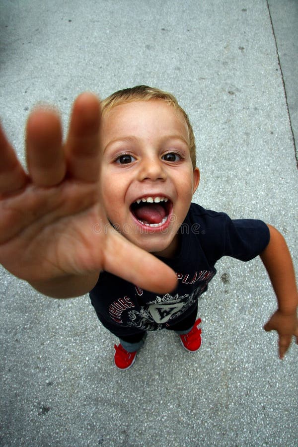 Child Sticking His Hand Out Stock Photo - Image of parts, caucasian ...