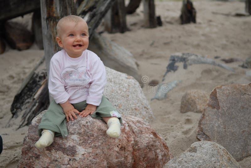 Child On Stone Picture. Image: 7732402