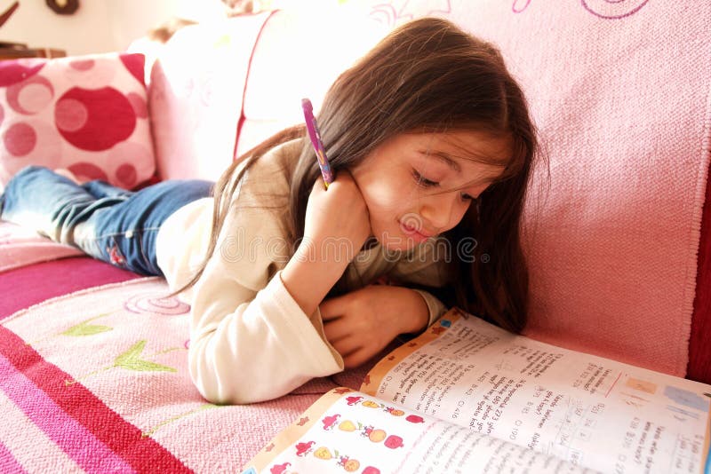 Child struggles in math stock image. Image of drawing - 3730275