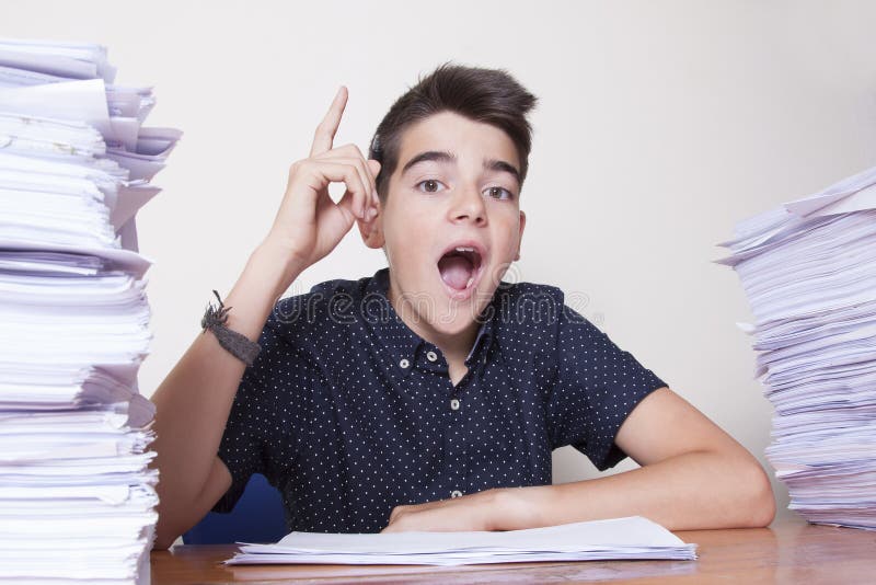 Child student on the desk stock image. Image of applied - 107289295