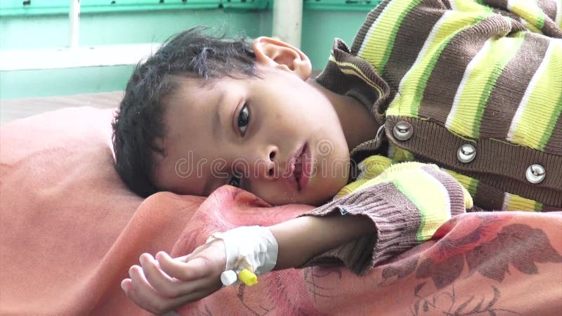 A Child Suffering from Cholera in Taiz, Yemen. Stock Video - Video of ...
