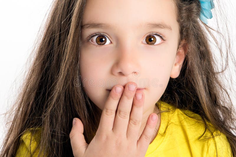 Child with a Surprised Expression Stock Image - Image of wonder, guilt ...