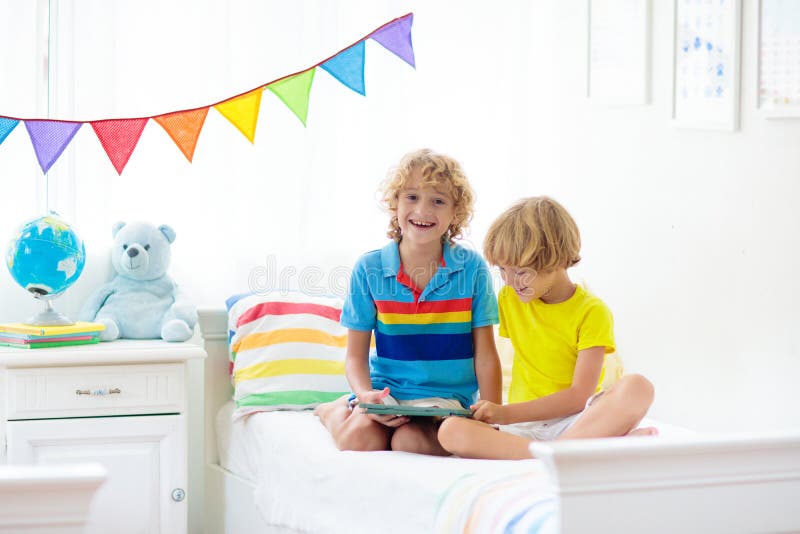 Child with Tablet Computer. Kids Study Online Stock Photo - Image of ...