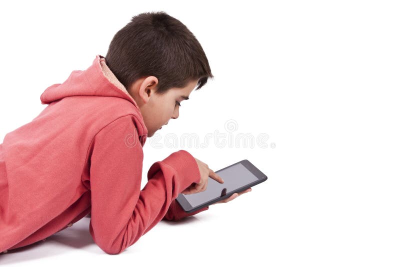 Child with tablet stock photo. Image of communication - 52705724