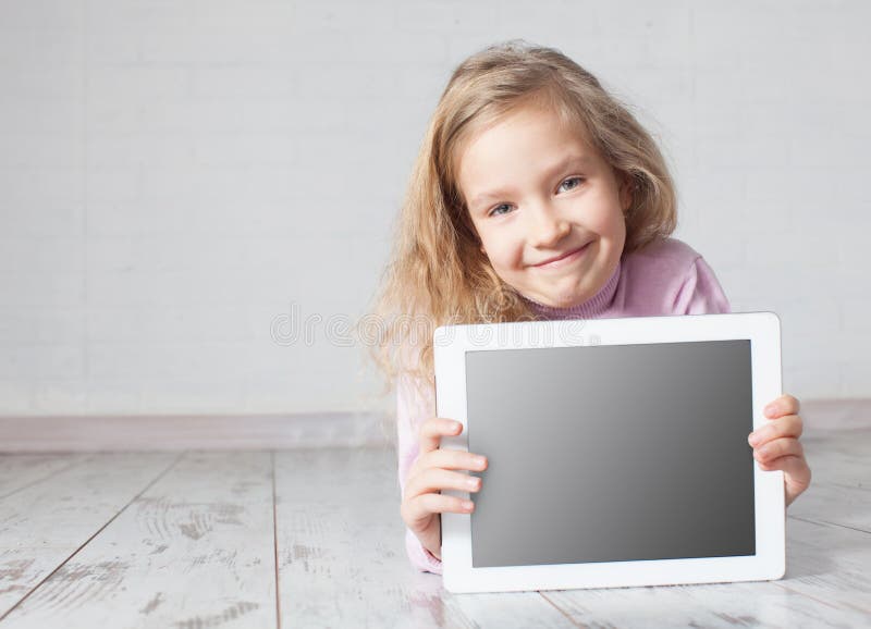 Child with tablet pc stock photo. Image of horizontal - 36466968