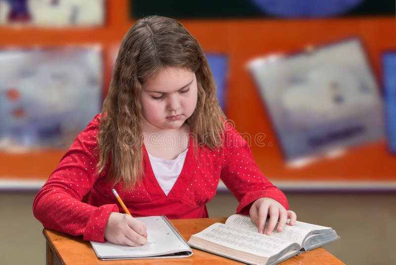 Child Taking Notes stock photo. Image of sitting, person - 14644058