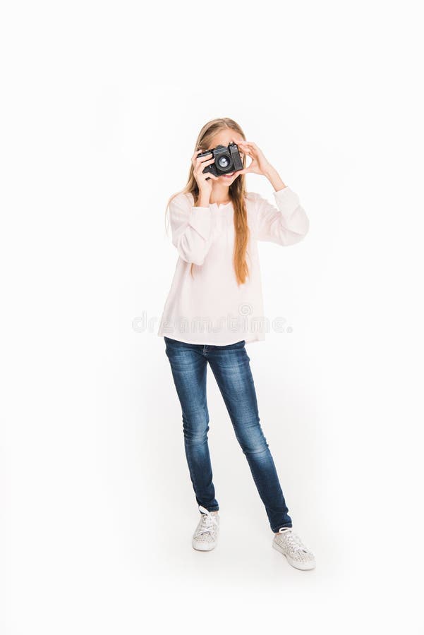 Child taking photo stock photo. Image of photographer - 101698570