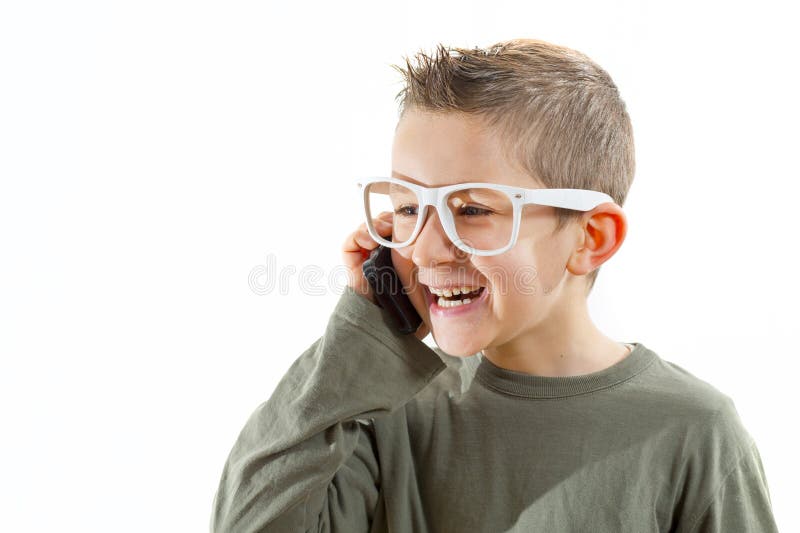 Child Talking on Mobile Phone Stock Photo - Image of smiles ...