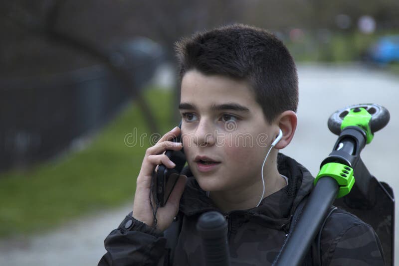 Child talking on the phone stock photo. Image of person - 89093202