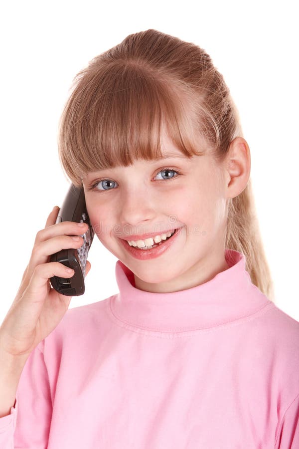 Child Talking by Telephone. Stock Photo - Image of talk, gold: 15126008