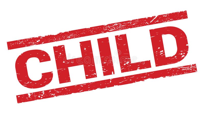 CHILD Text on Red Rectangle Stamp Sign Stock Illustration ...