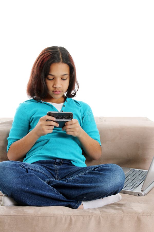 Child Texting stock photo. Image of male, looking, vertical - 21370998