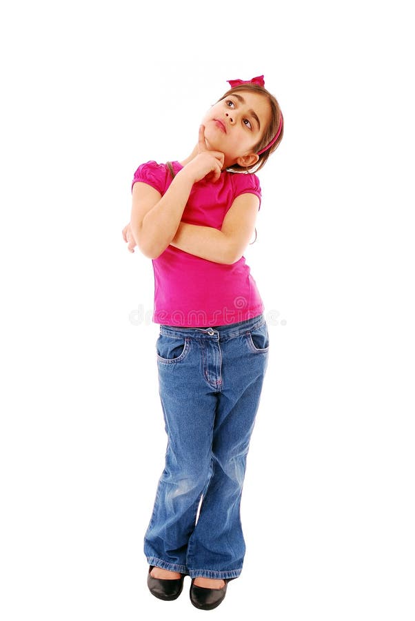 Child thinking stock image. Image of emotion, looking - 12385419