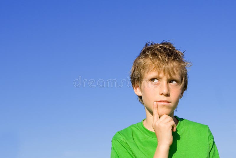 Child thinking stock photo. Image of expression, deciding - 2356278