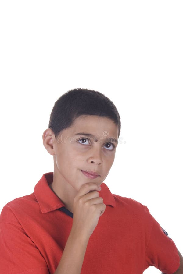 Child thinking. stock photo. Image of face, student, caucasian - 6217246