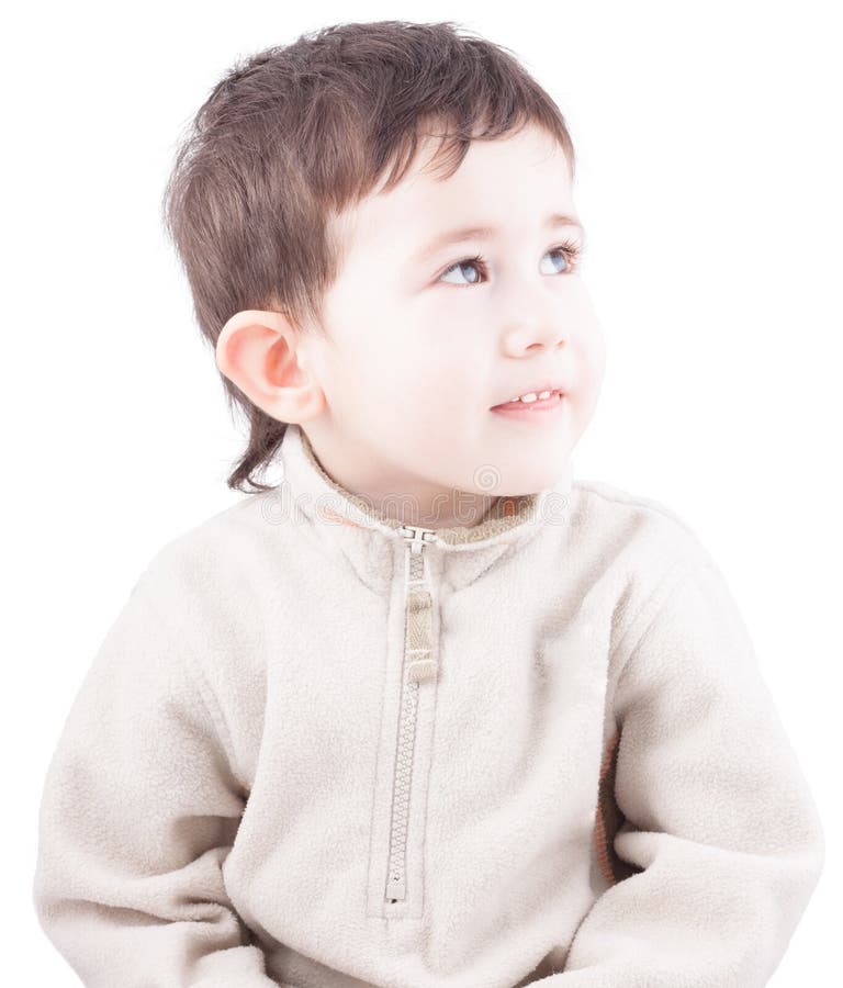 Child Thinking and Looking Away Stock Image - Image of people, thinking ...