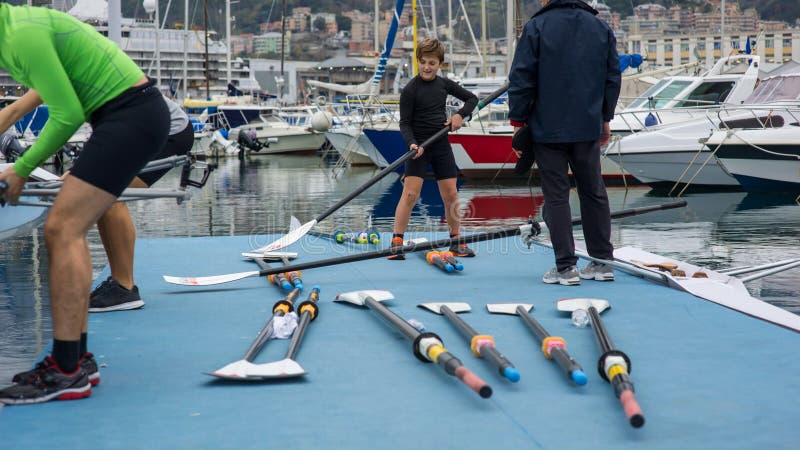 Child to rowing course stock image. Image of sport, commitment - 69711543