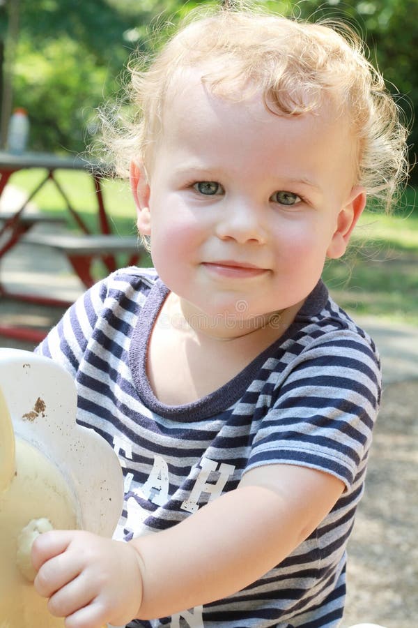 Child, Toddler Summer, Spring Playground Stock Image - Image of active ...
