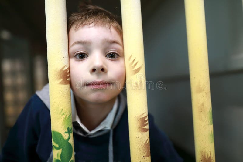 Child in toy cage stock photo. Image of child, enclosure - 117191534