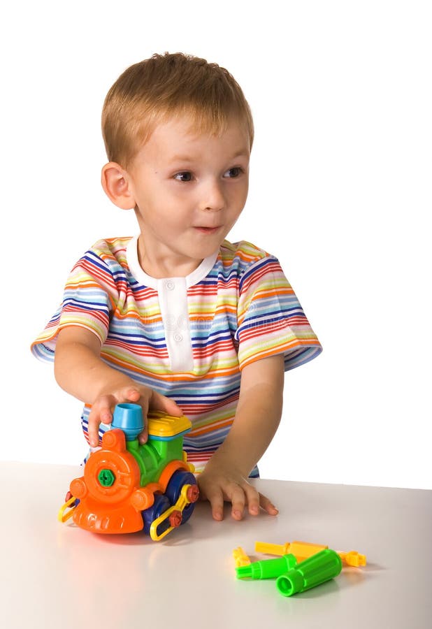 The child with toy machine stock photo. Image of child - 3044272