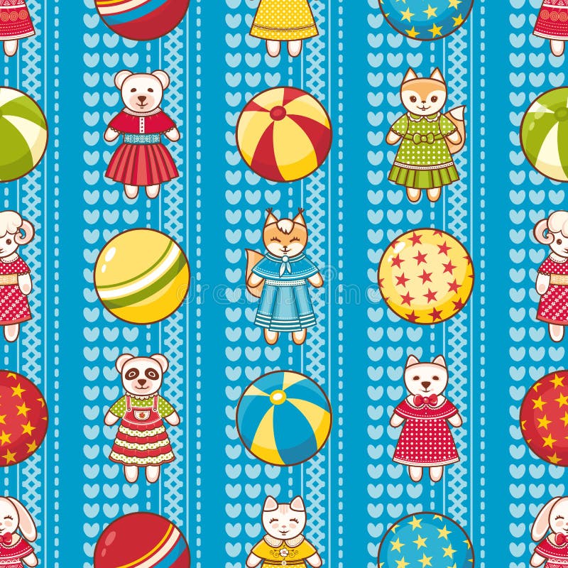 Child Toy Seamless Pattern. Design Element for Postcard, Banner, Flyer ...