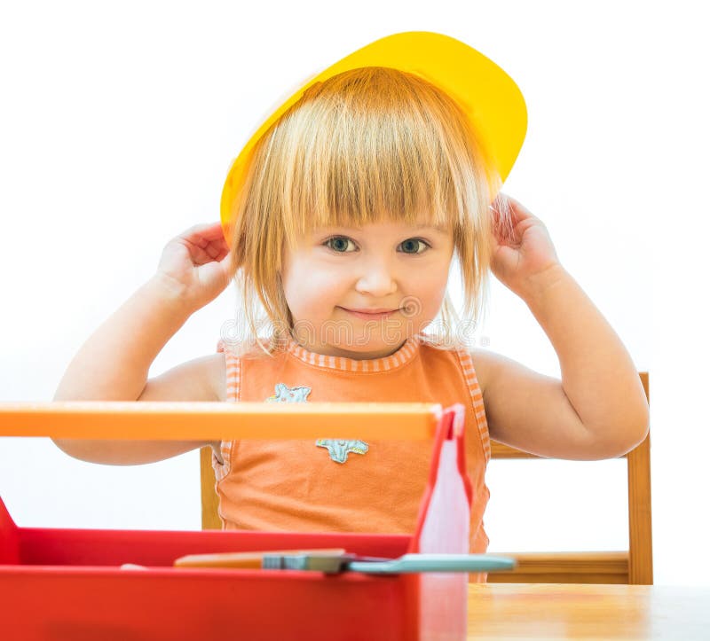 Child with toy tools stock photo. Image of beautiful - 50750578