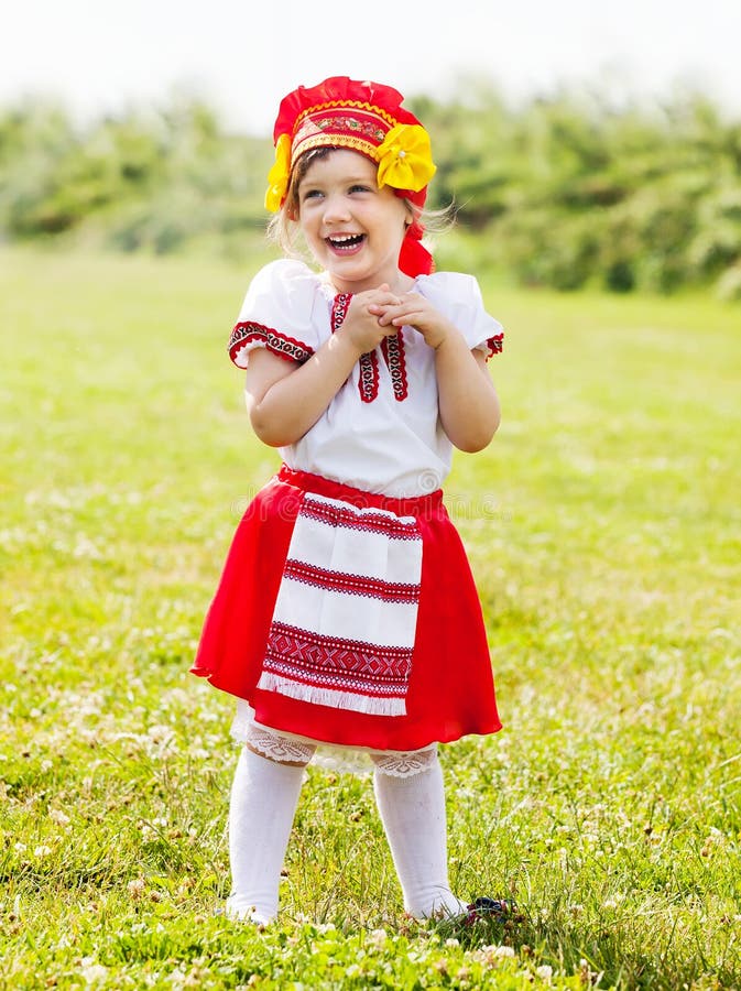 Child in Traditional Folk Clothes Stock Image - Image of ethnicity ...