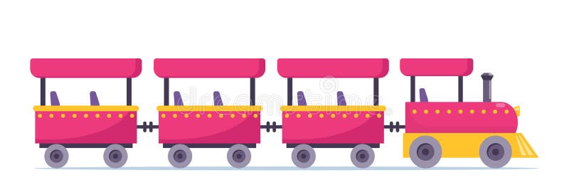 Child Train Carousel, Amusement Park Attraction for Kids. Stock ...