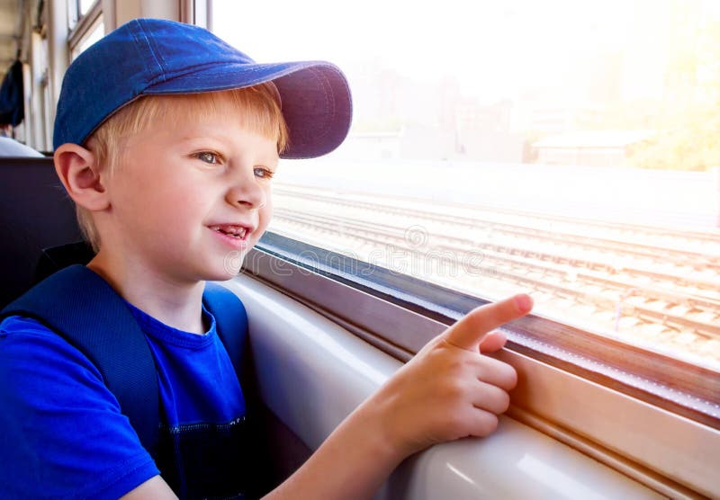 Child in the Train stock image. Image of railroad, infant - 136500051