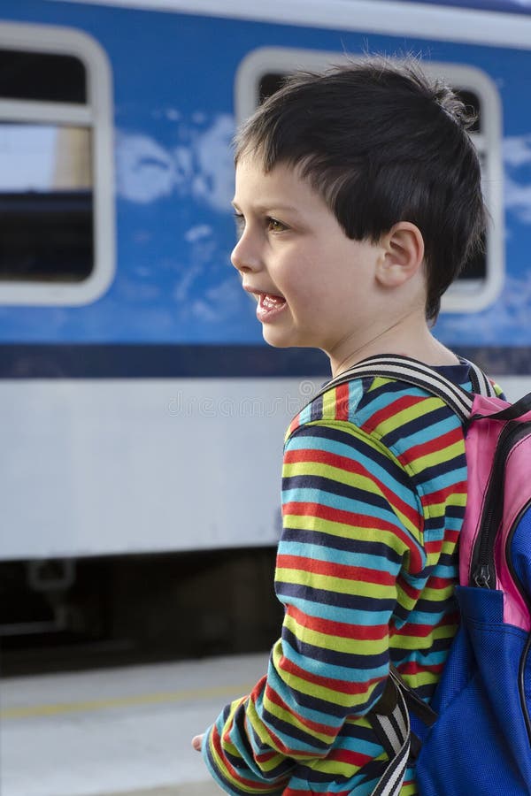 Child at train station stock image. Image of lifestyle - 39056775