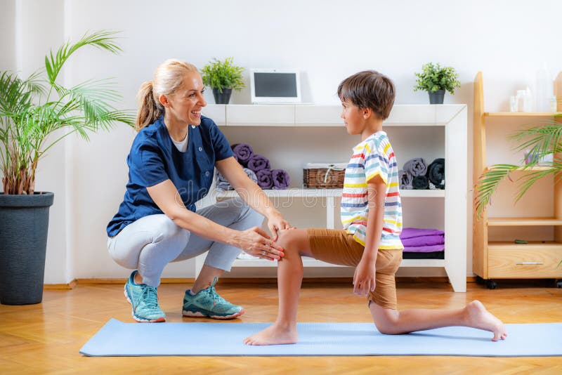 Child Training with Physical Therapist Stock Image - Image of motor ...