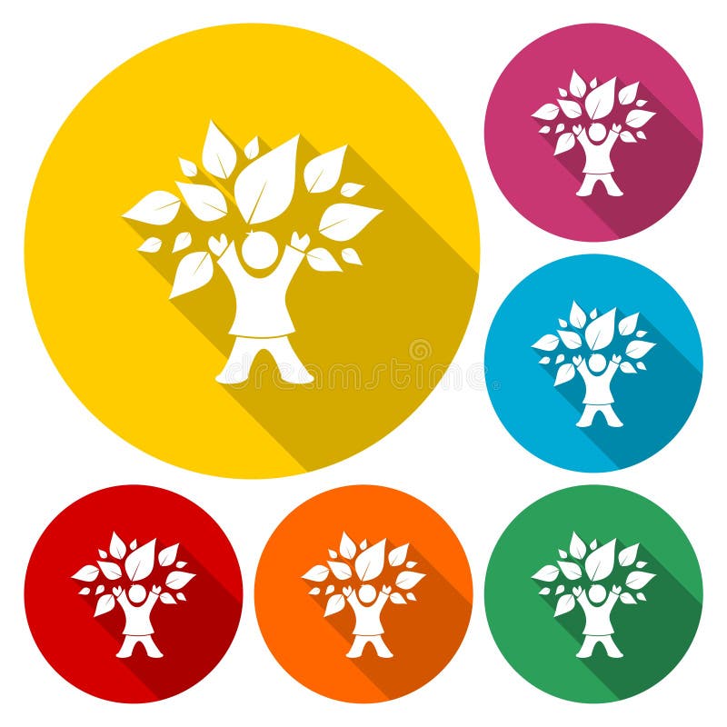 Child Tree icon set stock vector. Illustration of logo - 127318966