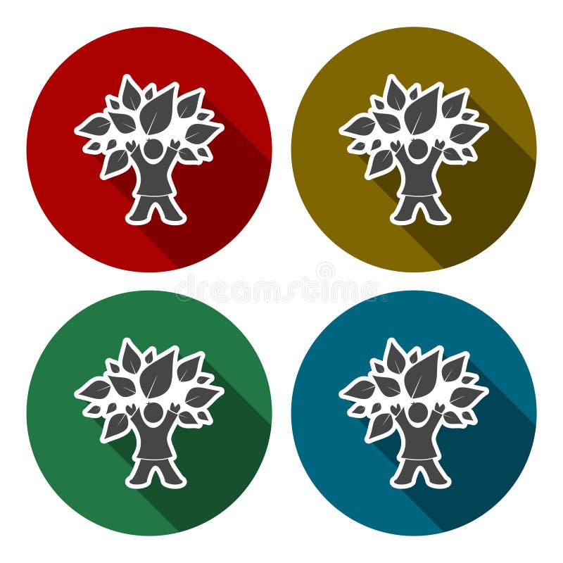 Child Tree icon set stock vector. Illustration of design - 127318998