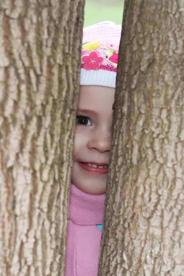 Child between the Trees in Autumn Stock Photo - Image of child, wood ...
