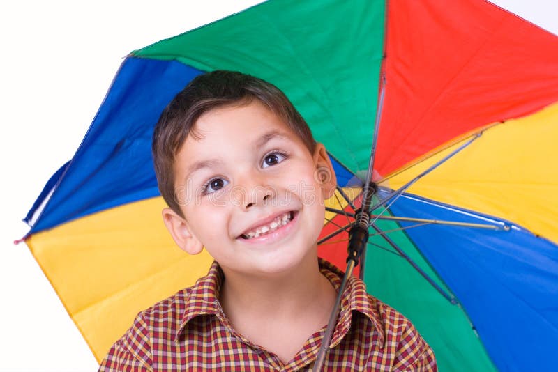 Child with umbrella stock photo. Image of colours, umbrella - 6272540
