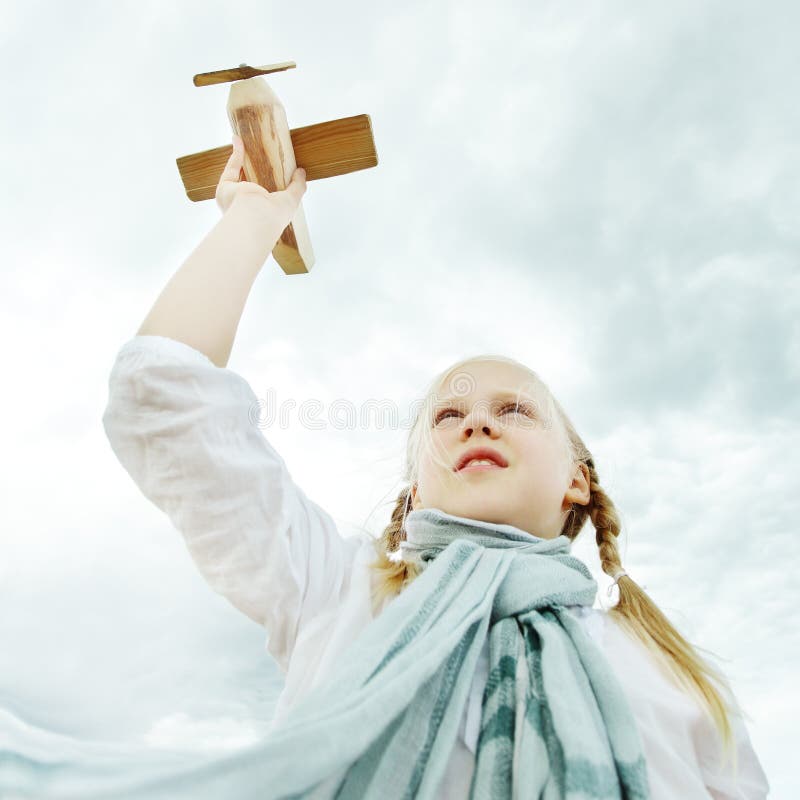 Child Under Sky, Freedom Concept Stock Image - Image of lifestyle ...